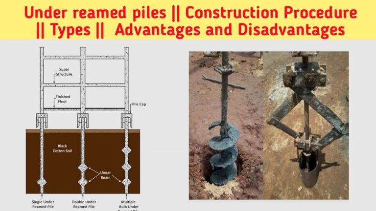 What Is Under Reamed Piles | Design Parameters Of Under Reamed Piles