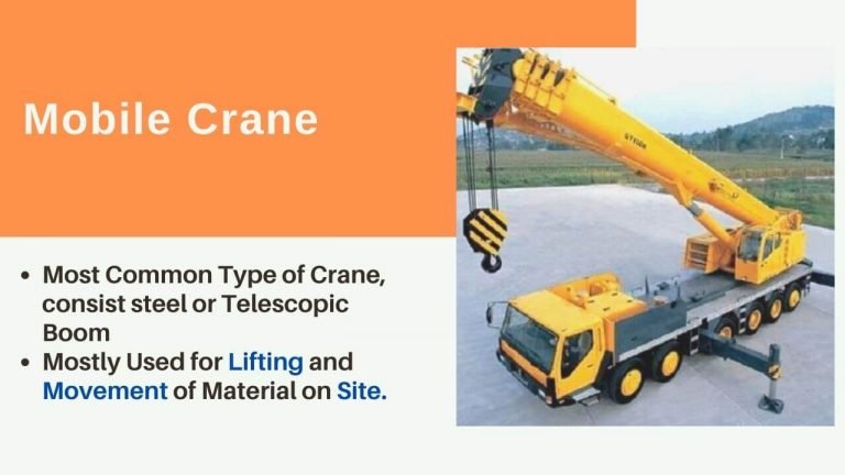 7 Types Of Crane Mostly Used In Construction