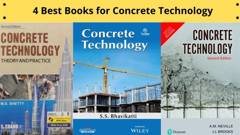 4 Best Book For Concrete Technology | Highly Recommended