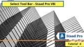Select Tool Bar | Staad Pro Tutorial Part - 6